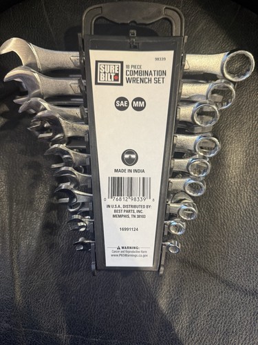 Complete SURE BILT 18 Pc Combination Wrench Set 9SAE 9Metric 98339 | eBay