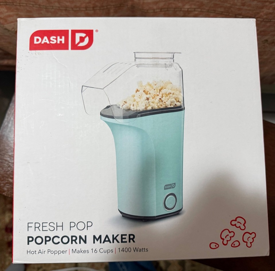 DASH Hot Air Popcorn Popper Maker with Measuring Cup to Portion Popping ...