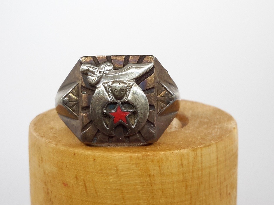 Vintage Men's Mason Masonic Shriners 10k Gold Ring. Unique | eBay