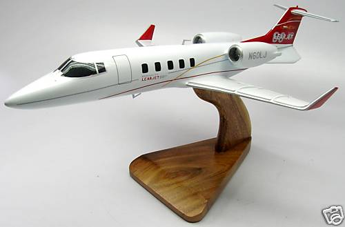 Learjet-60-XR Bombardier Business Jet Airplane Desk Wood Model Small ...