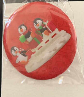 NEW Hallmark 2019 Sledding Shenanigans Penguins KOC Event Button Pin | eBay