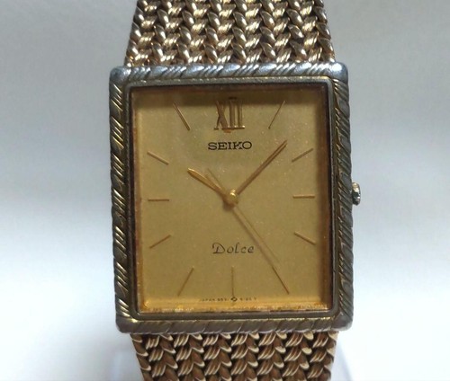SEIKO 9531-5100 Dolce Quartz Men's Watch Gold Color Vintage Working ...