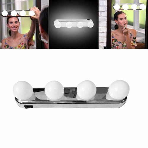 4 LED Bulbs Make Up Grooming Mirror LED Lights Hollywood Vanity Light ...
