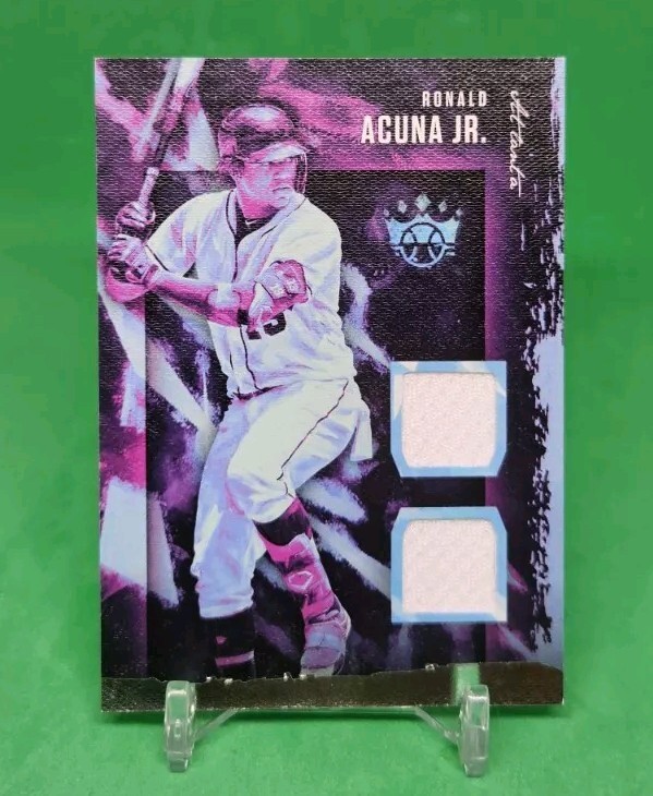 Ronald Acuna 2020 Diamond Kings Dual Material Player Worn Dual Patch ...