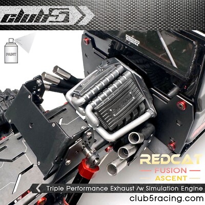 Triple Performance Exhaust /w Faux Engine for Redcat Ascent / Fusion | eBay