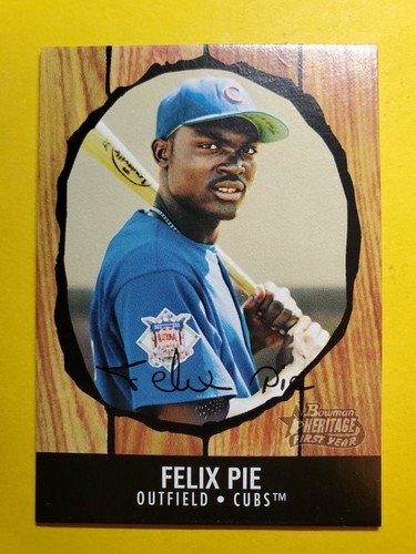 FELIX PIE (SP) 50 POINT VARIATION RC #182 CHICAGO CUBS 2003 BOWMAN ...