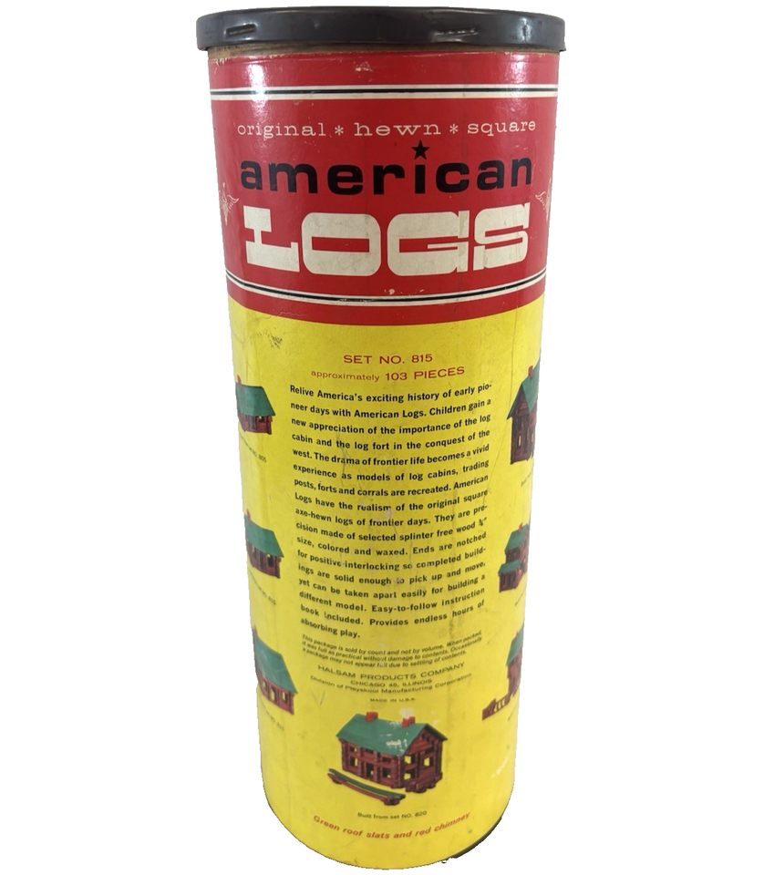 Vintage Halsam American Logs Set No. 815 103 Piece Set | eBay