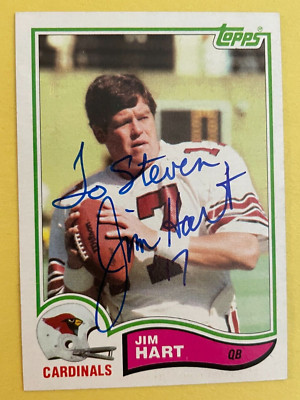 SIGNED JIM HART 1982 TOPPS FOOTBALL CARD AUTOGRAPH - CARDINALS | eBay