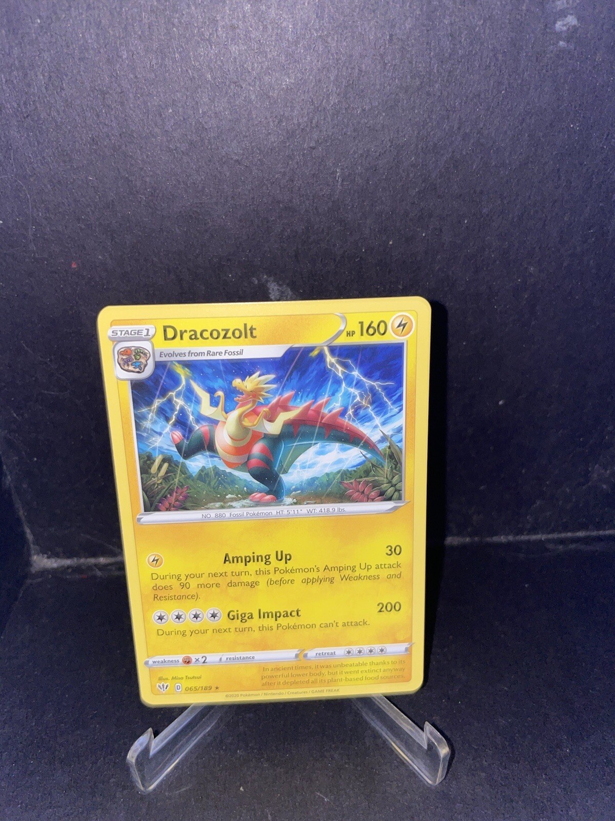 Dracozolt 65/189 Darkness Ablaze Regular Rare Pokemon Card Pokémon TCG ...