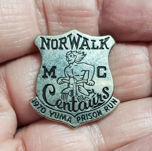 Norwalk Motorcycle Centaurs Yuma Prison Run Pin 970 READ | eBay