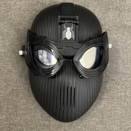 Marvel Spider-Man Far From Home Stealth Suit Black Mask Goggle Eyes ...