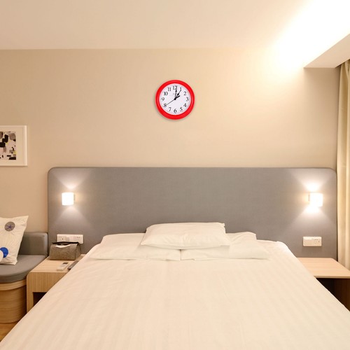 9 Inch Wall Clock, Quartz Battery Operated Silent Round Wall Clocks ...