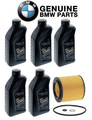 Genuine 5 Liters Engine Oil and Oil Filter Kit For BMW BMW E82 E89 E91 ...