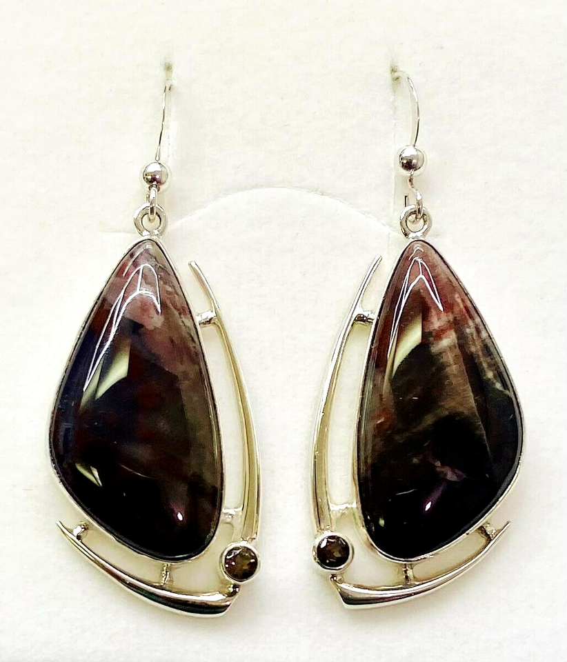 HSN Jay King Sterling Silver Devil's Gate Juniper Wood and Quartz Drop ...