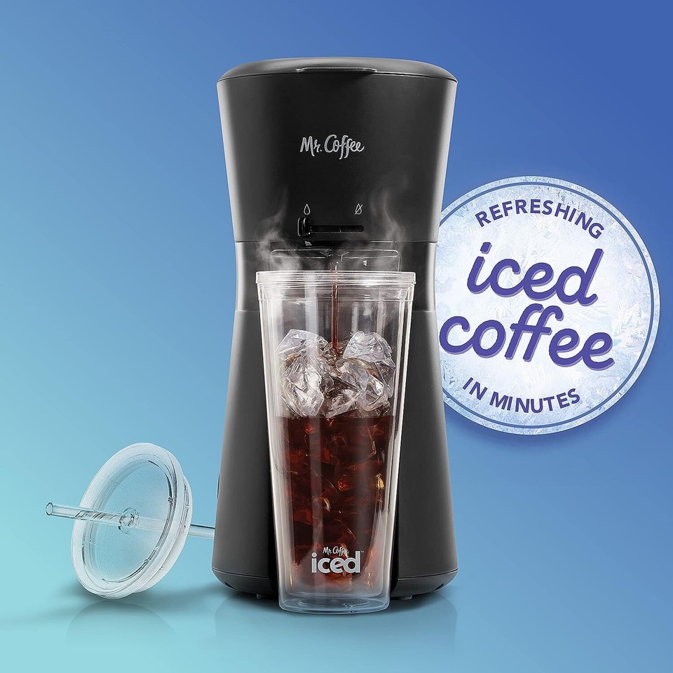 Mr. Coffee Iced Coffee Maker, Single Serve Machine with 22-Ounce ...