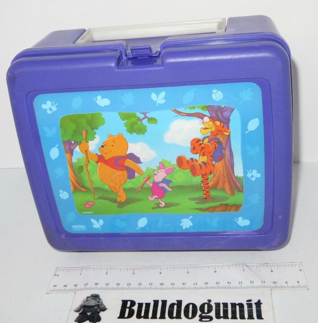 Vintage Plastic Purple Winnie Pooh Piglet Tigger Lunch Box Only No ...