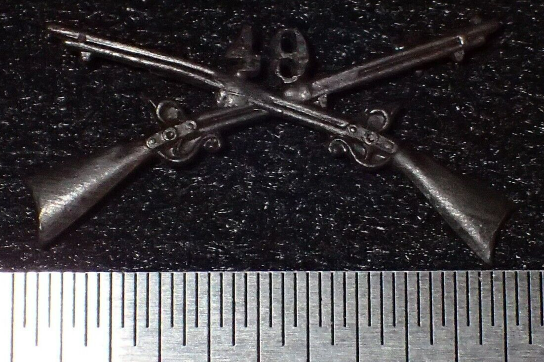 WWI US Army 49th Infantry Officers Overseas Garrison Cap Device Pin 1. ...