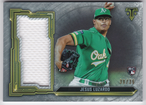 2020 Topps Triple Threads Single Jumbo Relics Jesus Luzardo Jersey /36 ...
