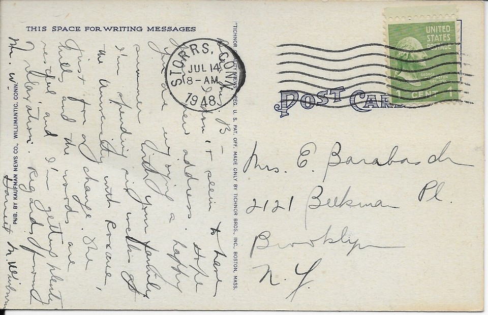 Foot Bridge over Willimantic River CT vintage postcard postally used in ...