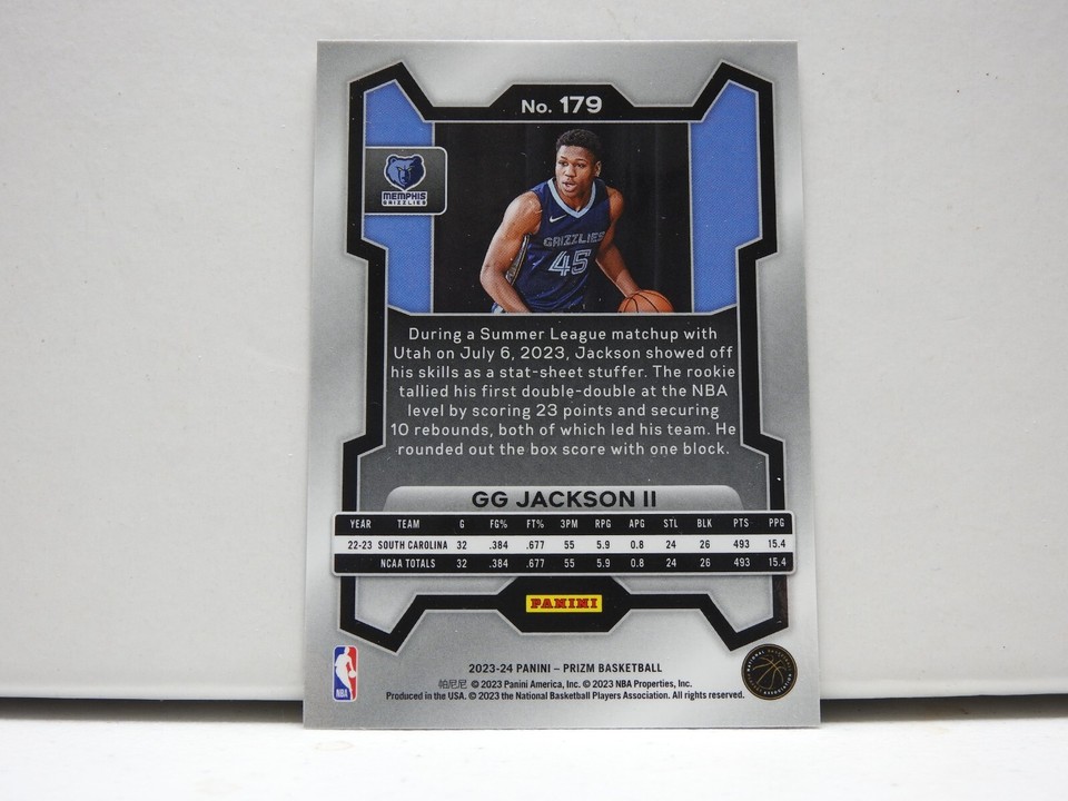 2023-2024 Prizm Basketball G G Jackson II RC #179 Memphis Grizzlies | eBay