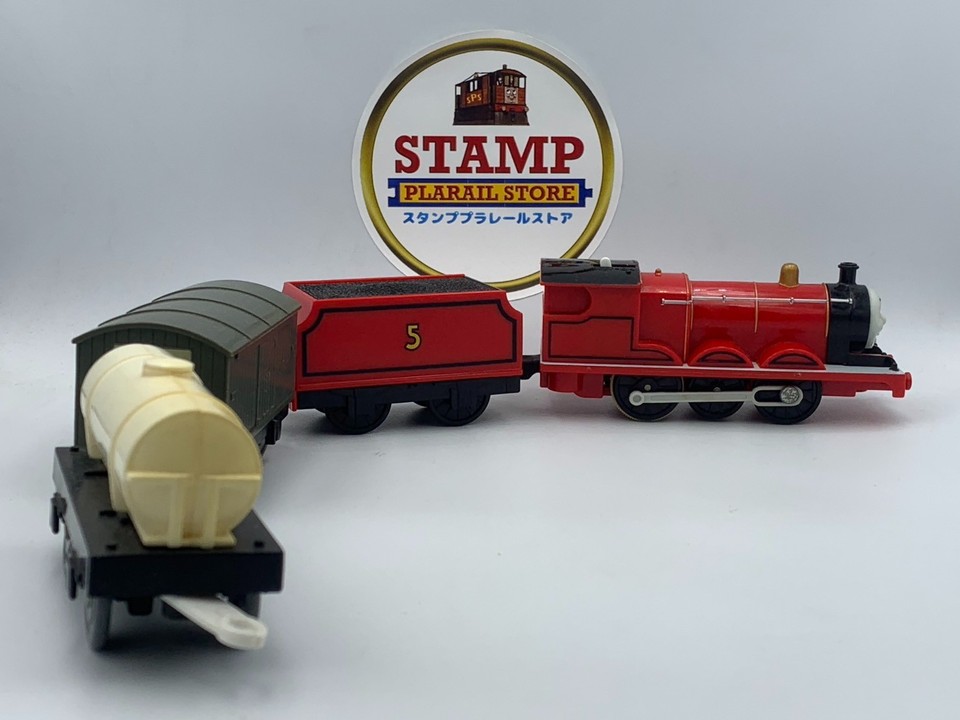 Tomy Trackmaster Plarail James the Red Engine Freight Set | eBay