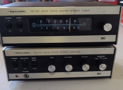 Realistic TM-101 & SA-101 Vintage Solid State AM/FM Stereo Tuner ...