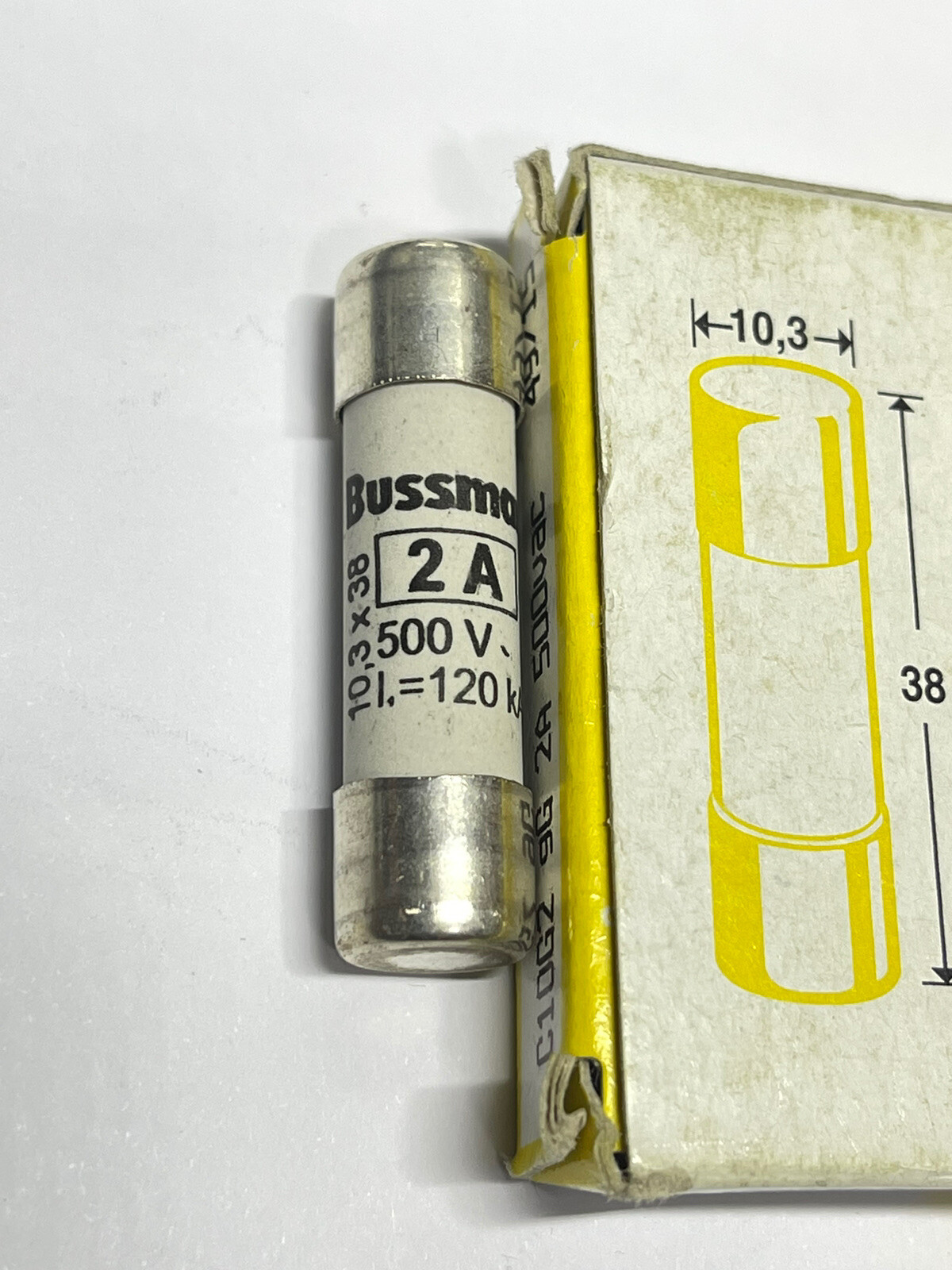 10 Pack Eaton Cooper Bussmann C10G2 10.3 x 38 mm Cartridge Fuse gG 2A ...