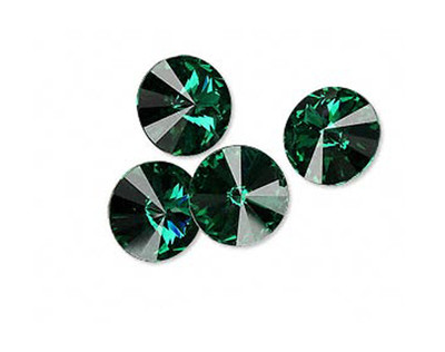 4 Emerald Swarovski Crystal Foiled 1122 Rivoli Stone 12mm | eBay