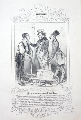 LITHOGRAPHIE HONORE DAUMIER LES 101 ROBERT MACAIRE POT-BREVET D ...