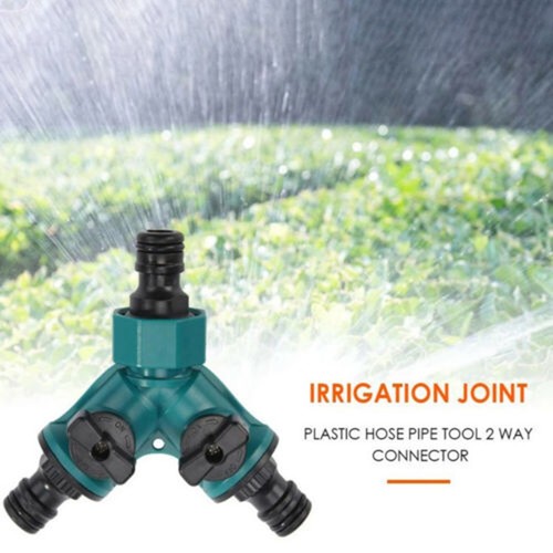 2 Way Water Hose Connector Splitter Pipe Adaptor Fitting Garden Tools ...