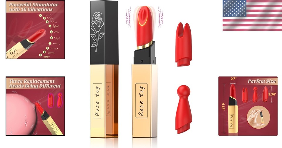 Rechargeable Lipstick Vibrator Compact Design with Discreet Packaging ...