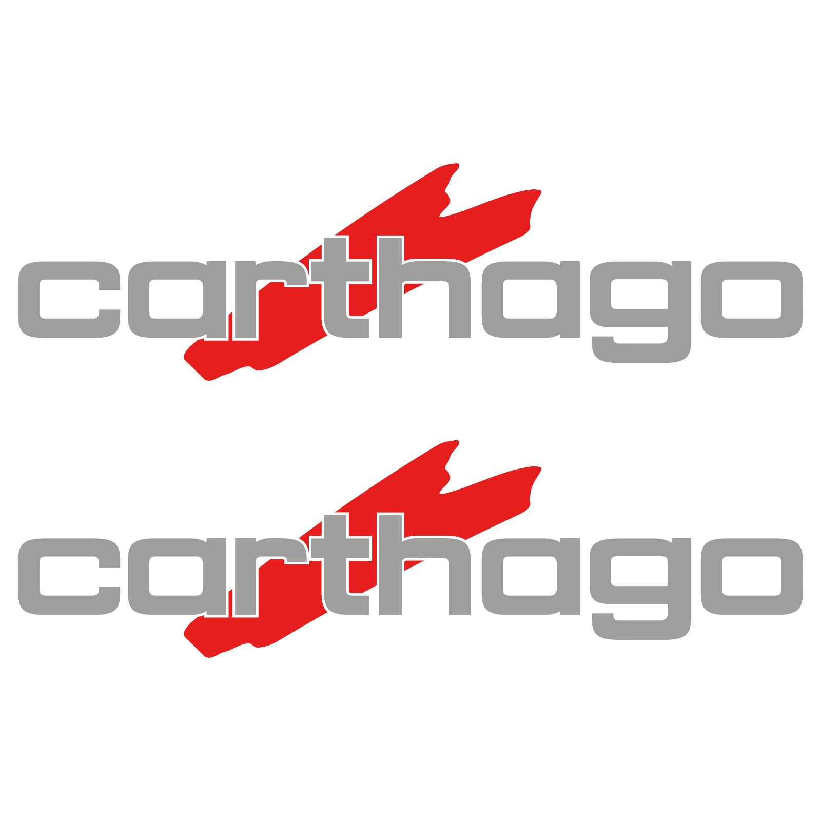 2 x carthago 65cm x 18cm aufkleber sticker wohnmobil camper wohnwagen ...
