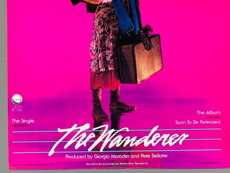 DONNA SUMMER 1980 vintage POSTER ADVERT THE WANDERER Geffen GIORGIO ...
