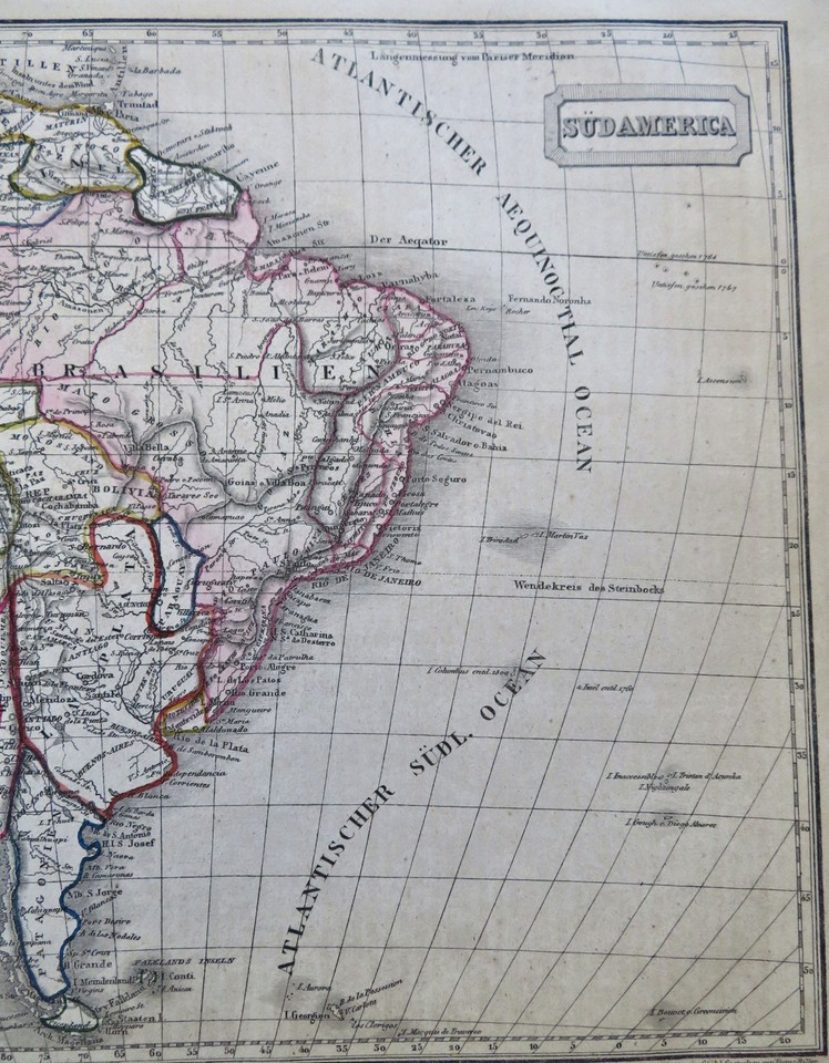 South America Brazil Colombia Peru Chile Argentina 1854 Biller uncommon ...