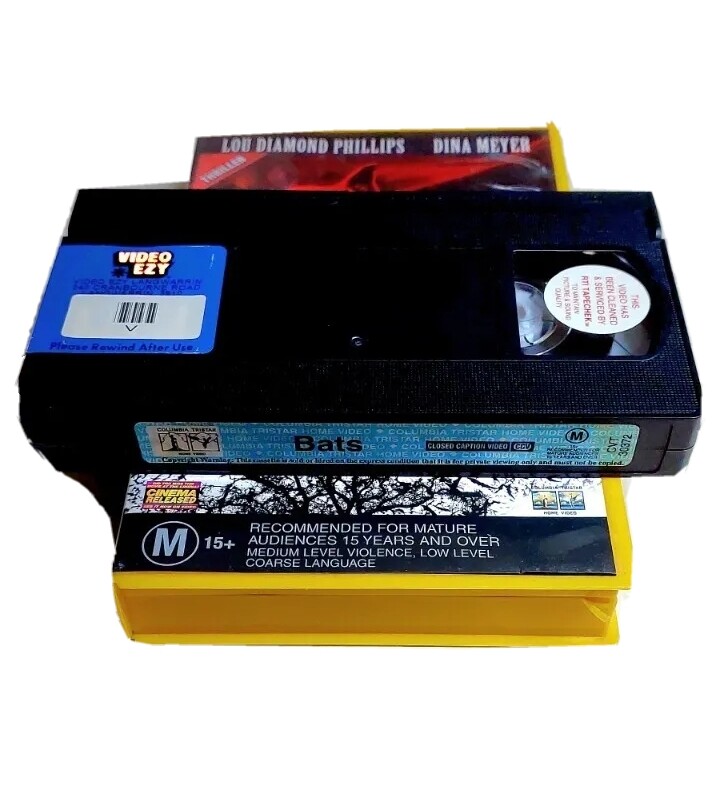 Vhs Bats RARE VINTAGE Schlock Horror Gore Cult Thriller Holographic Ex ...