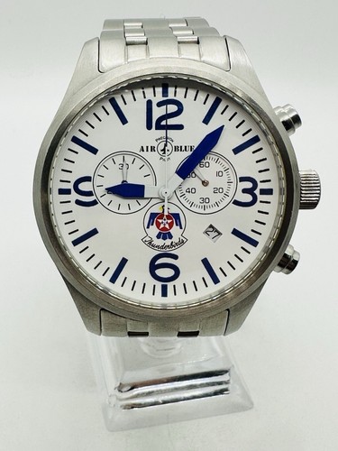 Deep Blue / Air Blue USAF Thunderbirds Chronograph Quartz Watch- White ...