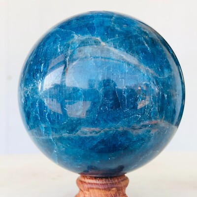 1189g Natural Blue Apatite Quartz Crystal Sphere Mineral Specimen ...