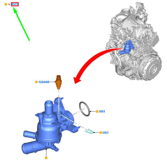FORD RANGER T6 MK1 Thermostat Assy 2396366 KK3Q-9K478-CA NEW GENUINE | eBay