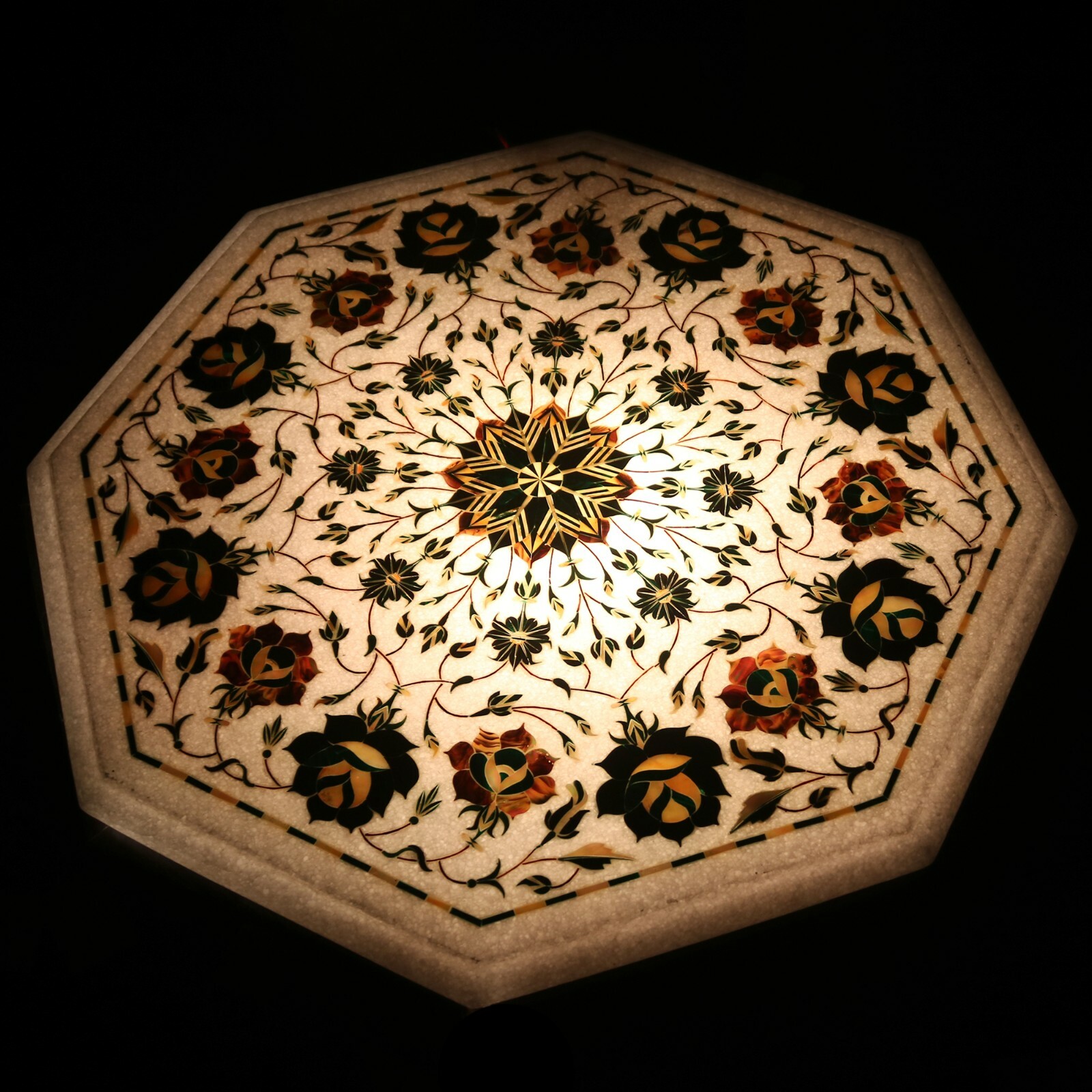 15" corner Marble Table Top Precious stone Inlay handmade Work Home ...