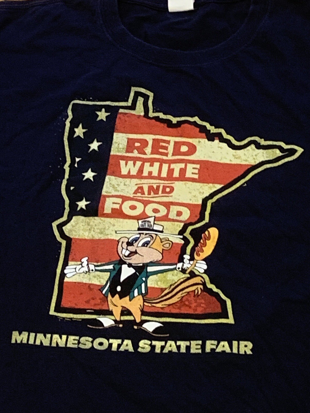 Minnesota State Fair Red White Food Gopher Blue T-Sh… - Gem