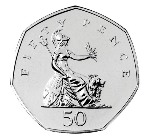 Circulated 50p 1969 - 2008 Fifty Pence Coin British Britannia Coins ...