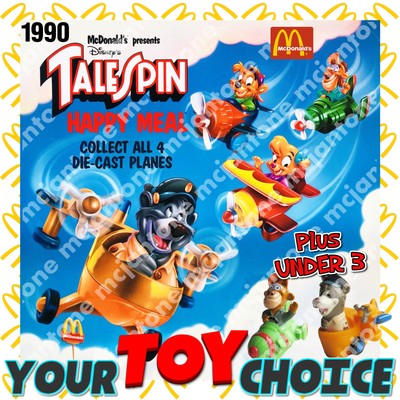 McDonald's 1990 TALESPIN Disney DIECAST Airplane PLANE Tale Spin YOUR ...