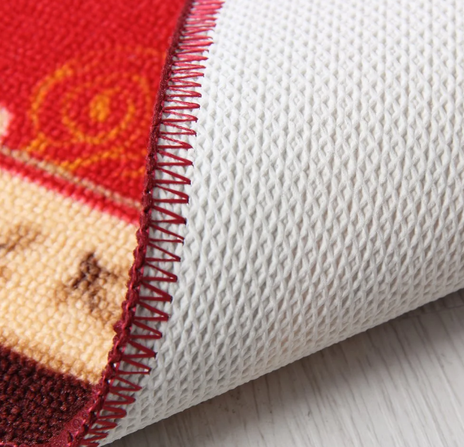 2 Piece Non-Slip Kitchen Mat Rubber Backing Rug Set (Red 15"x47"+15"x23 ...