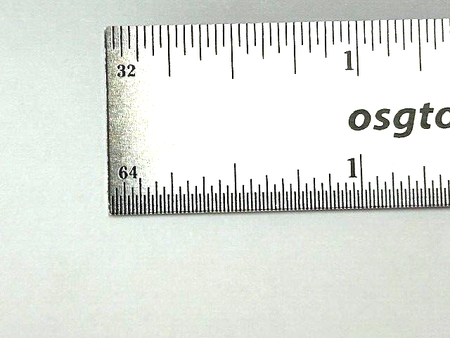 6" STEEL SCALE RULER 32NDS & 64THS ON FRONT CONVERSION TABLE ON BACK | eBay