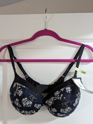 Maidenform Bra Comfort Fit Full Coverage Black Floral 36B | eBay