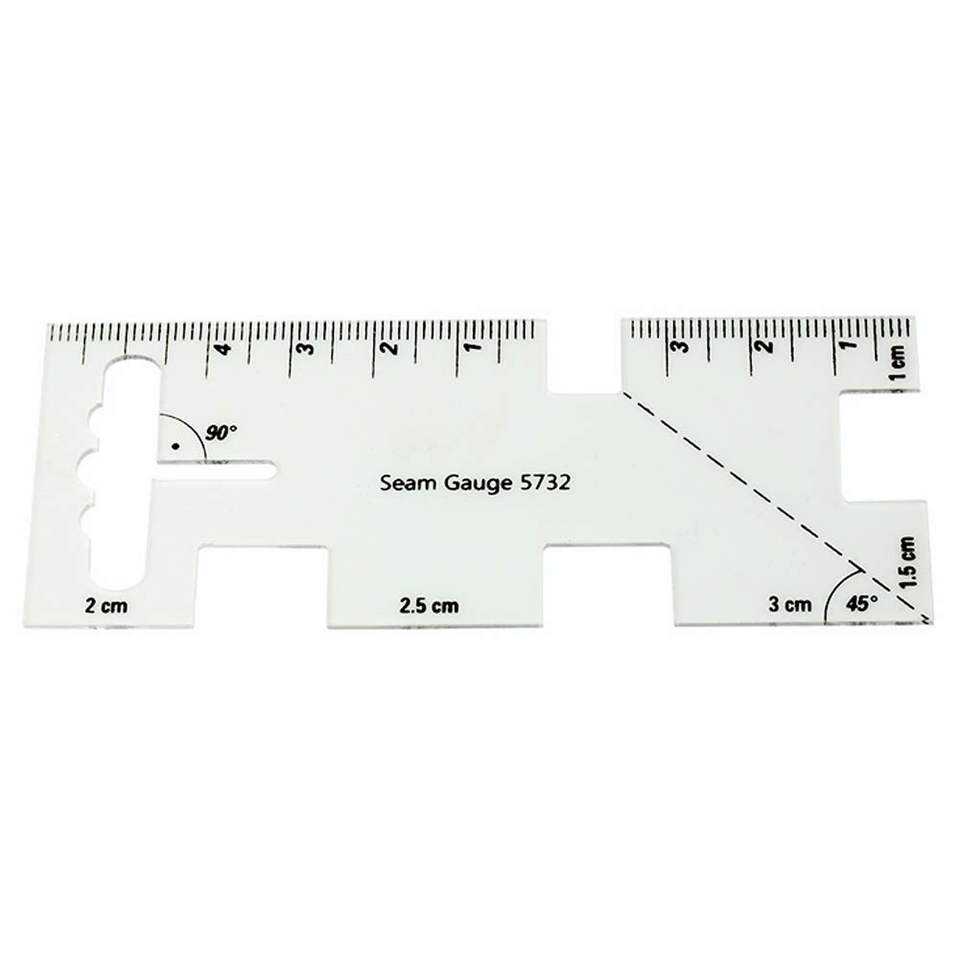 5-In-1 Sliding Gauge Measuring Sewing Tool with Free Seam Gauge Ruler ...