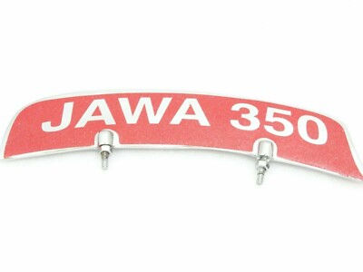 Front Mudguard Jawa 350 Chrome/Red Number Plate | eBay Australia