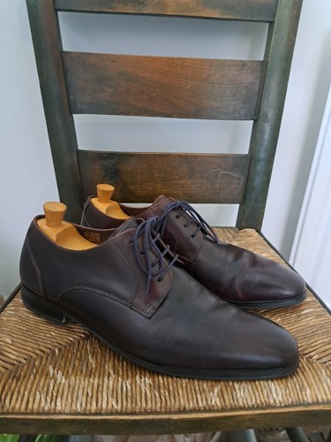 Loake for TM Lewin Brown Derby Oxford 8 Shoes Leather London Dark ...