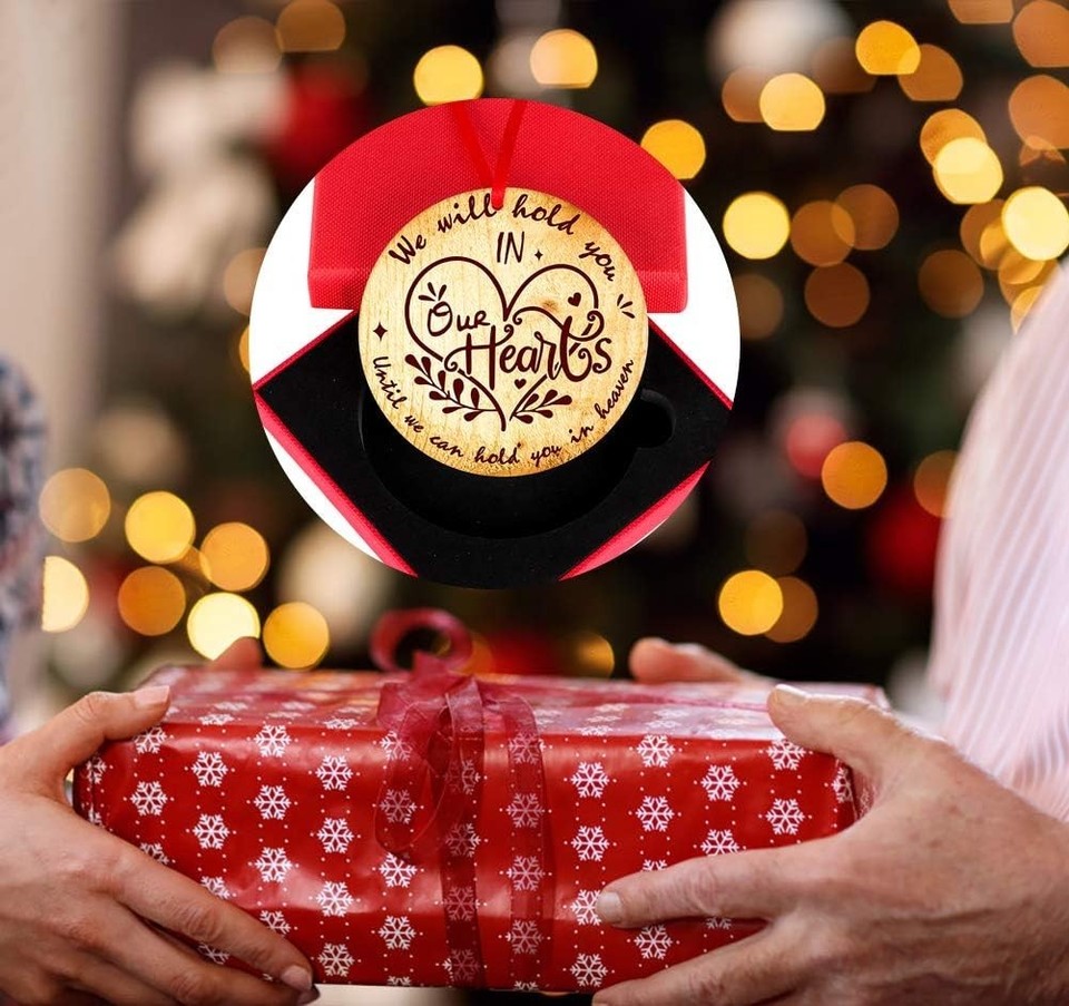 3-Inch Memorial Christmas Ornament, Heart Theme, Double Sided, Hanging ...