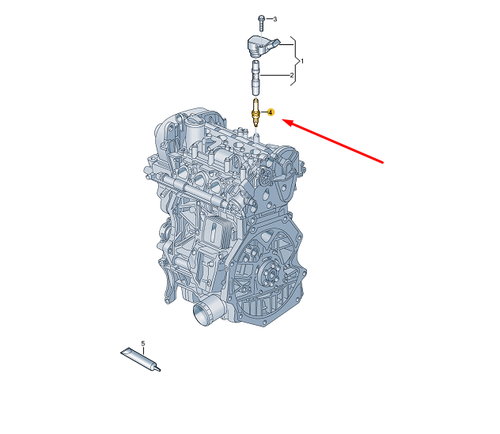 Volkswagen T-ROC Spark Plug 'Longlife' 05E905602B NEW GENUINE | eBay
